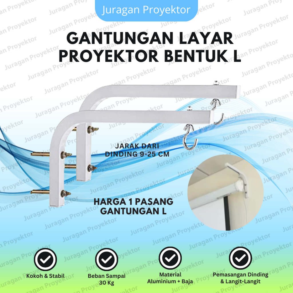 Jual Bracket Layar Proyektor Gantung Bentuk L | Bracket Layar Proyektor ...