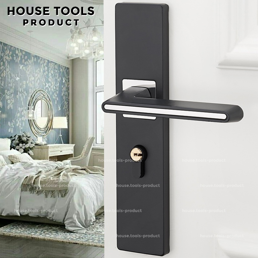 Jual Gagang Kunci Pintu Set Alumunium Komplit Lockset /Gagang Pintu ...