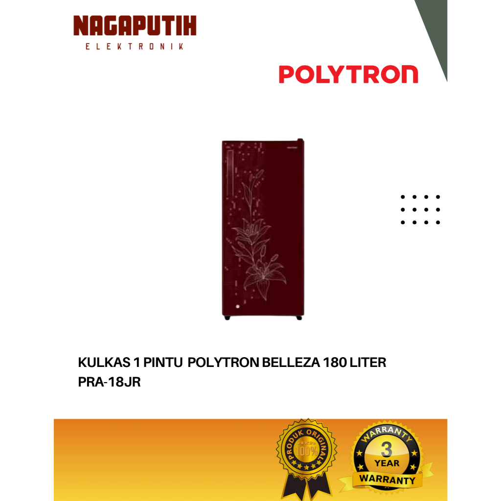 Jual Kulkas 1 Pintu Polytron PRA-18JR Belleza 180 L Garansi Resmi ...
