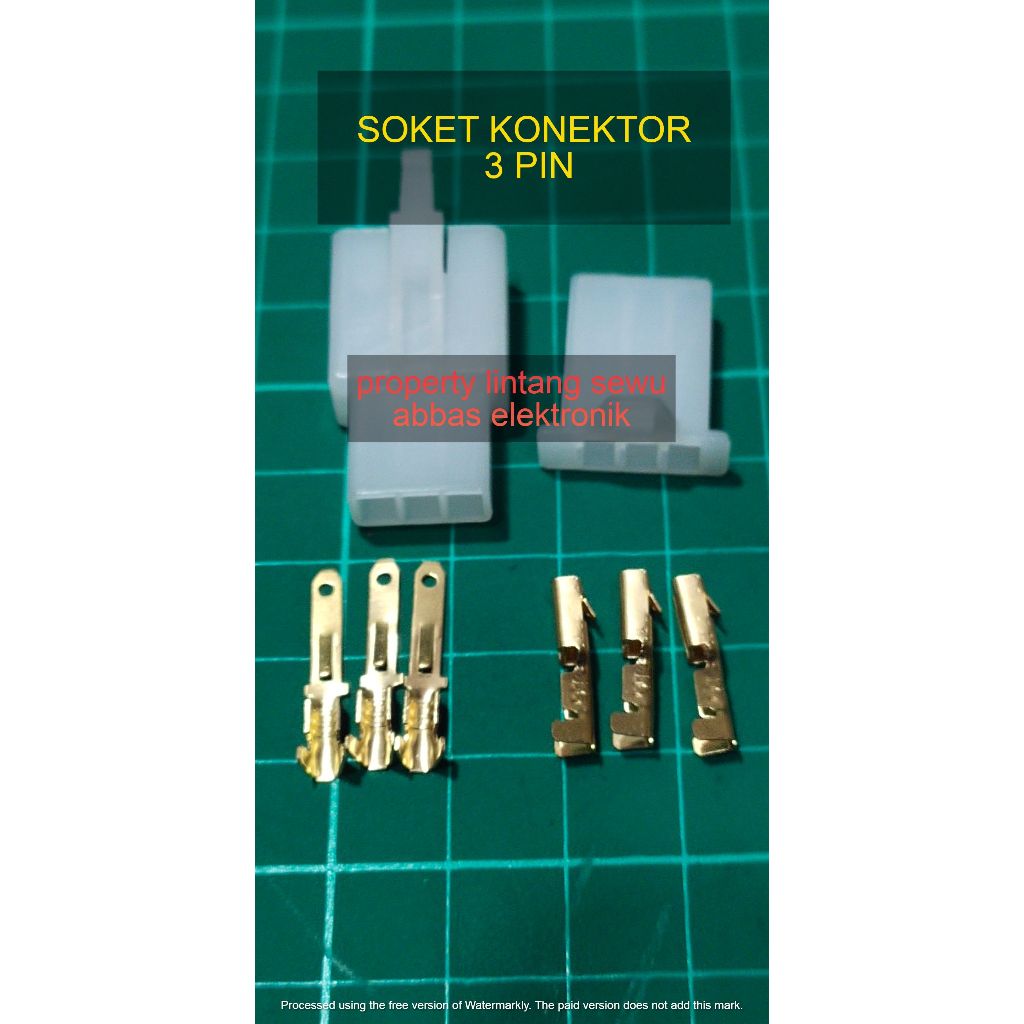 Jual SOKET KONEKTOR 3 PIN SOCKET CONECTOR 3PIN SOKET MOTOR 3 PIN ...
