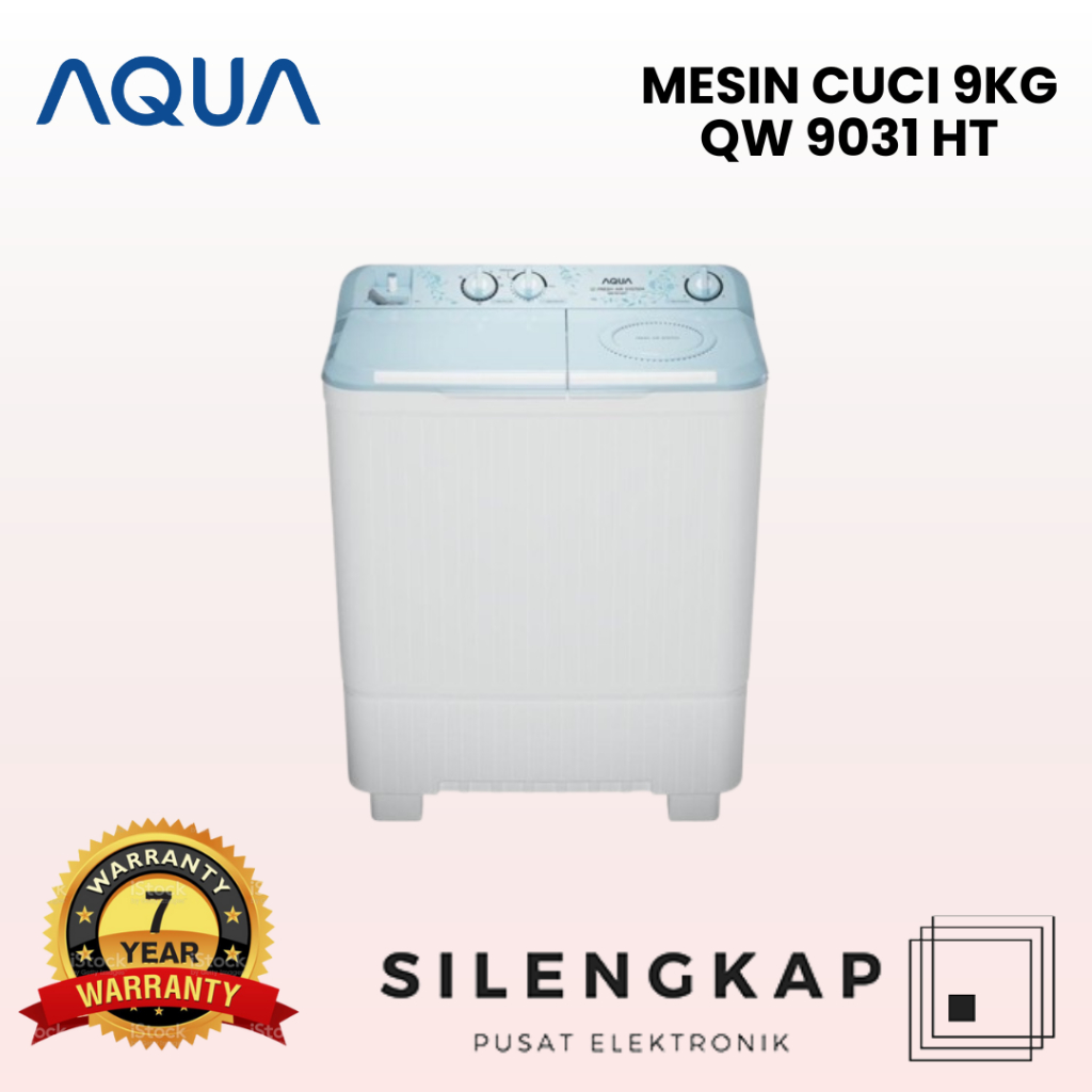 Jual Mesin cuci 2 Tabung AQUA AQW 9031 HT Hijab Series Fresh Air System ...