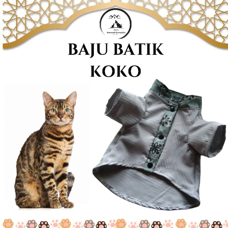 Jual Baju Batik koko kucing#baju koko kucing# baju unik kucing#baju ...