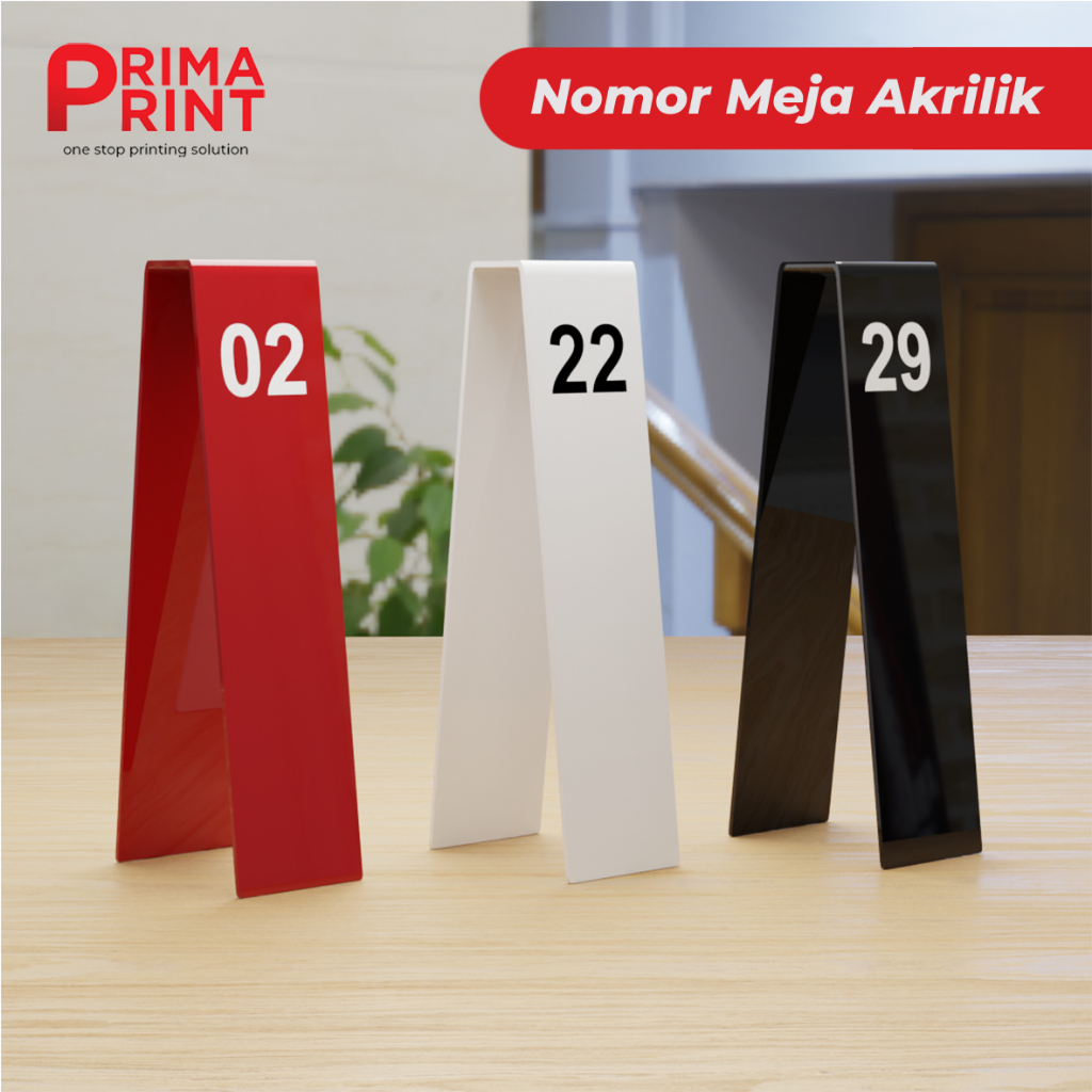Jual Nomor Meja Akrilik Papan Tanda Nomor Meja Tahan Air Tinggi 20 CM ...