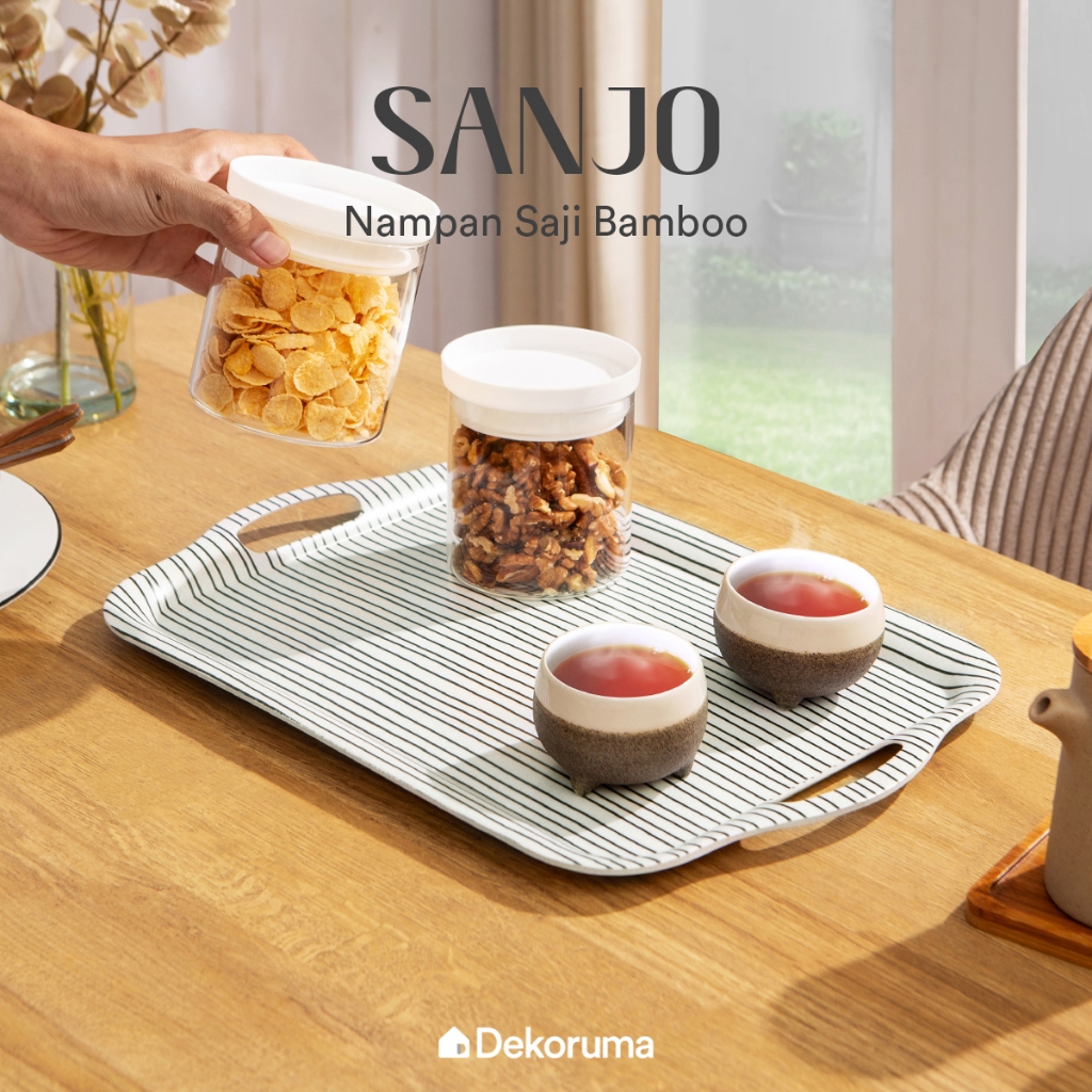Jual Dekoruma SANJO Nampan Saji Aesthetic / Tray Persegi Panjang 42x29 ...