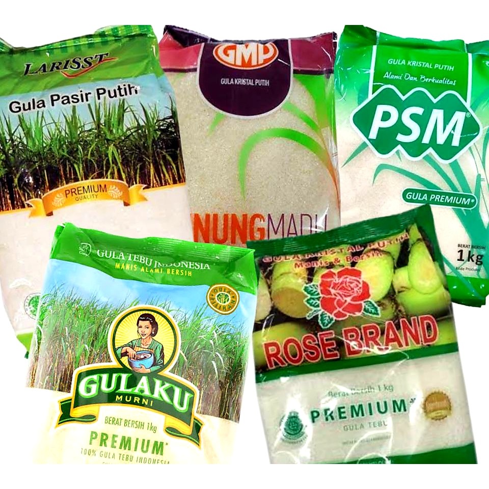 Jual GULA PASIR PREMIUM 1KG (GULAKU ROSEBRAND GMP PSM LARRIST) | Shopee ...