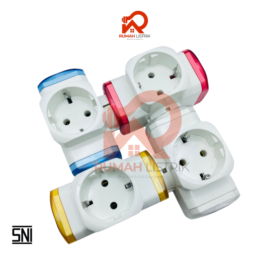 Jual Steker 3 Lubang Arde Colokan Listrik Putih Pin Kuningan Tofuda ...