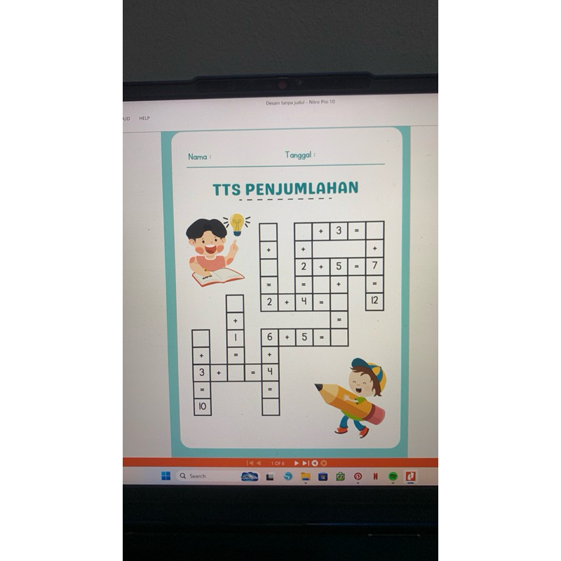 Jual LATIHAN SOAL SD MATEMATIKA TTS 6 lembar | Shopee Indonesia