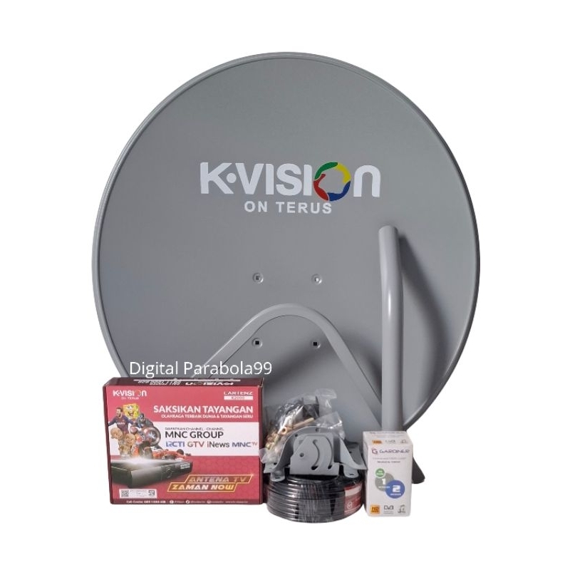 Jual Parabola Mini 60 Cm Kvision Full Set Lengkap Paket Receiver ...
