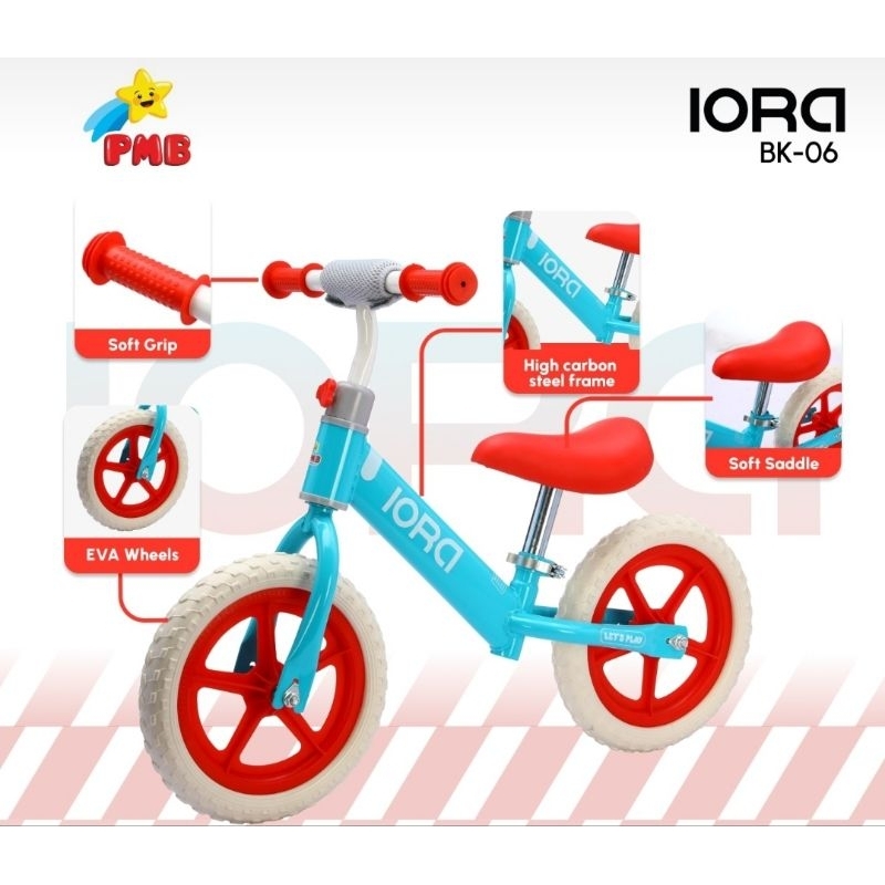 Jual Sepeda Anak PMB BK01 Balance Bike Iora BK 01 04 06 Push Bike BK01 BK04 BK06 Keseimbangan ...