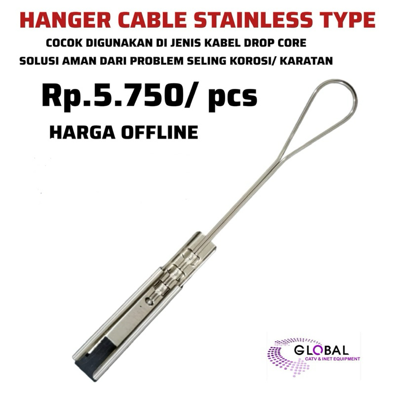 Jual Bracket Clamp Hanger Cable Stainless Type - Breket Kabel Fiber ...