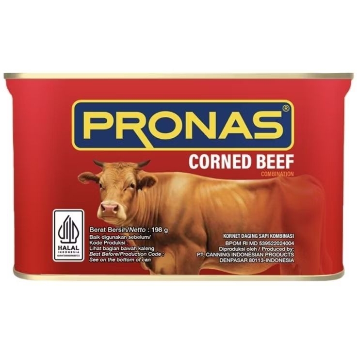 Jual PRONAS Kornet Daging Sapi Kaleng 198 g | Shopee Indonesia