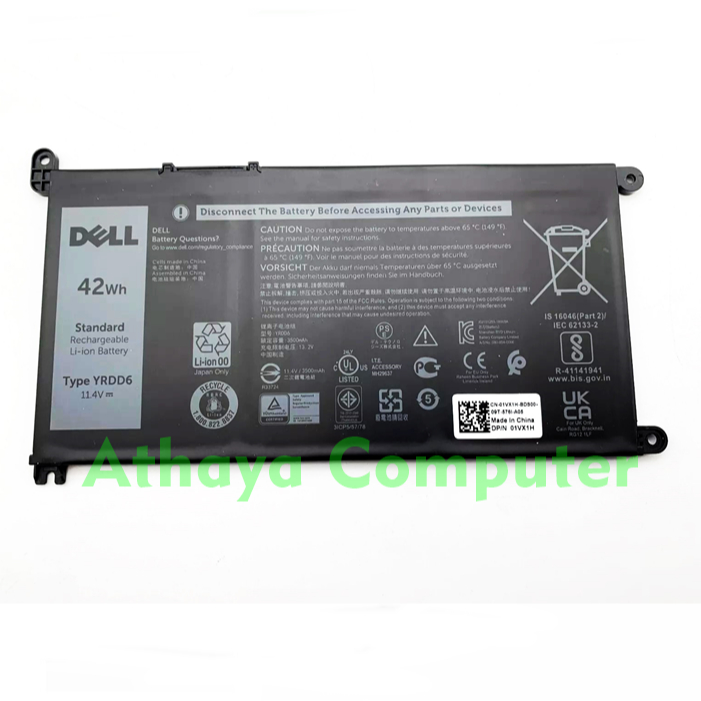 Jual Battery Baterai Dell Inspiron 14 5000 2in1 14 5482 YRDD6 original | Shopee Indonesia