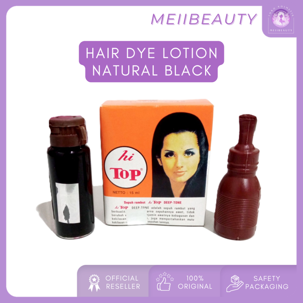 Jual HITOP Hair Dye Lotion Natural Black | Semir Cat Rambut Hitam ...