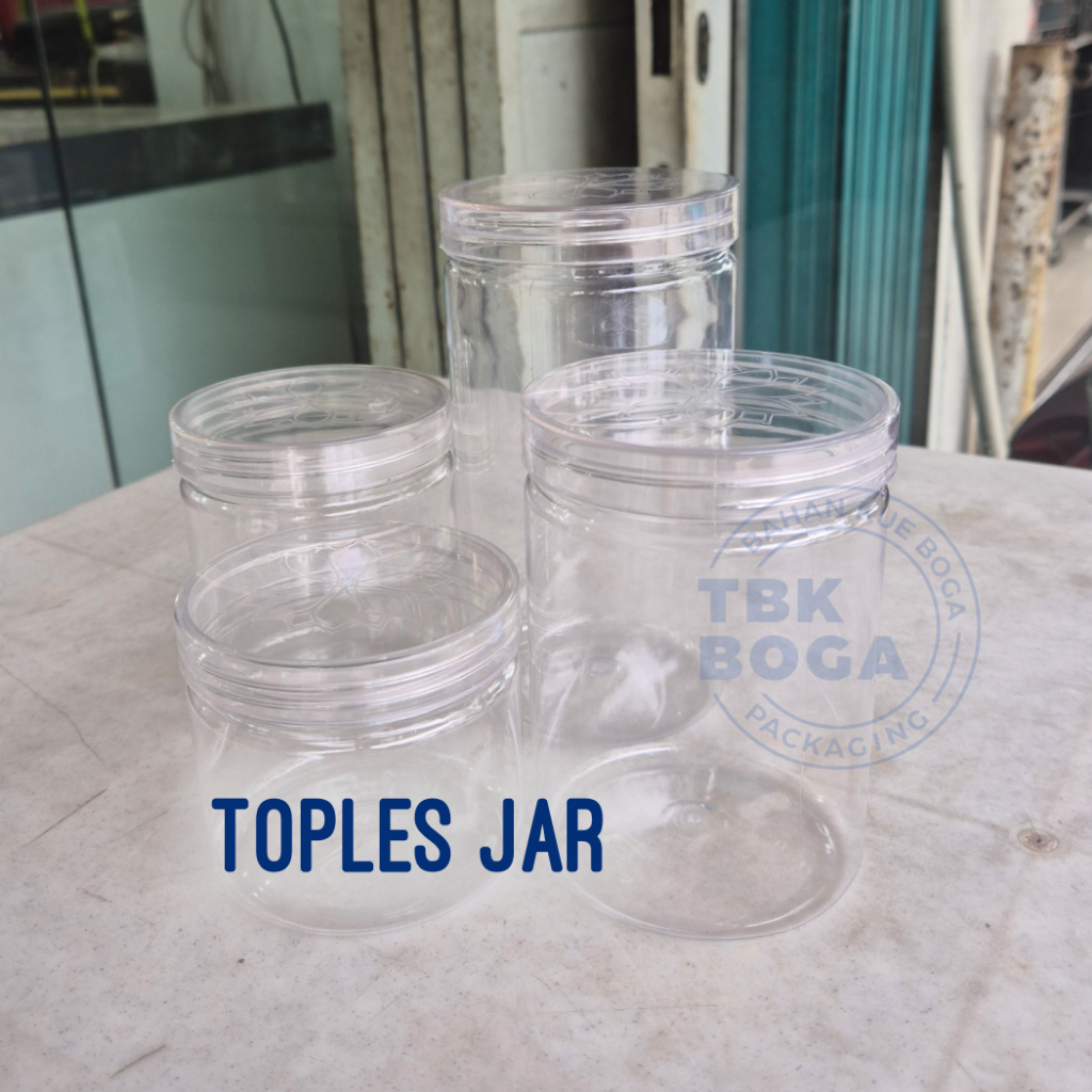 Jual Toples Jar Tabung ( 400, 600, 800, 1000 ml ) Bening Clear PET ...