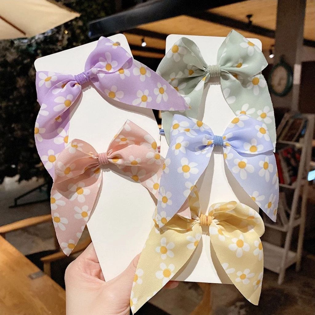 Jual IKATAN RAMBUT KOREA PITA SYAL IMPORT / IKAT RAMBUT KARET MOTIF ...