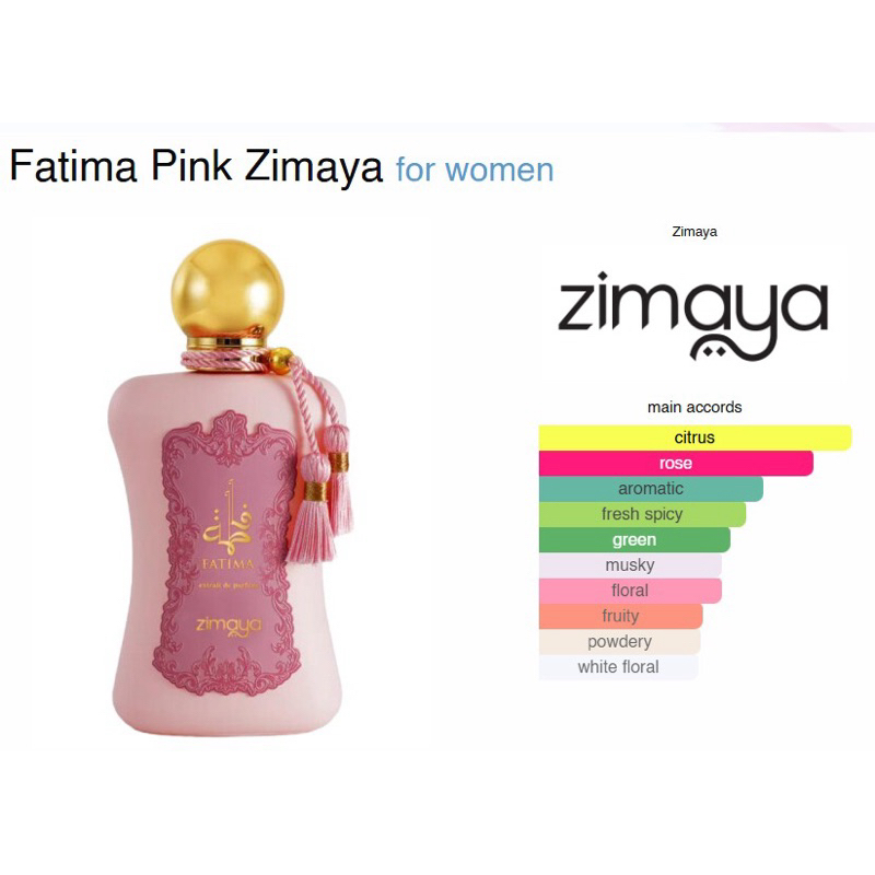 Jual Perfume Dubai Fatima - Zimaya | Shopee Indonesia