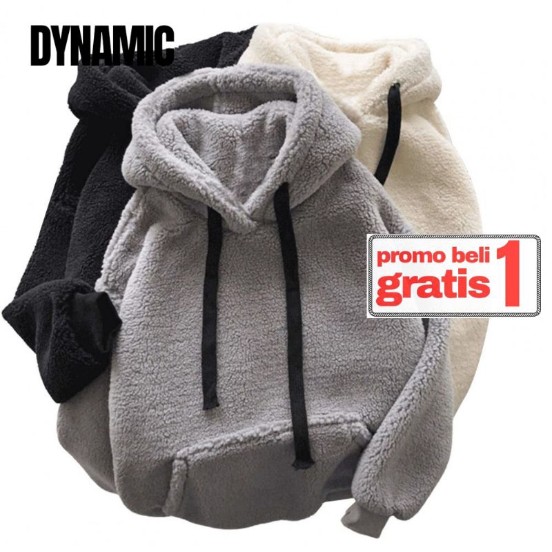 Jual Jaket Hoodie Sherpa Dewasa Unisex dynamicc_ | Jaket Hoodie Bulu ...