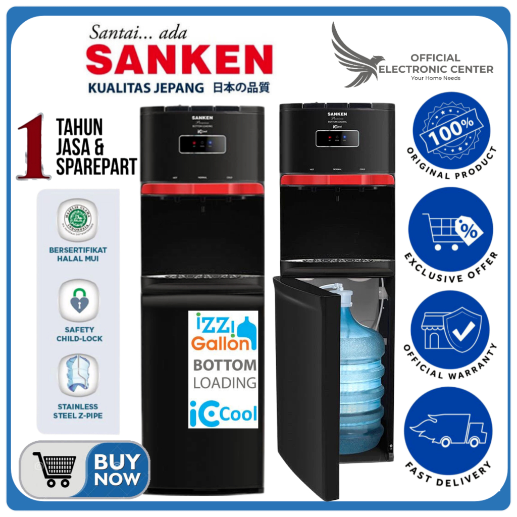 Jual SANKEN DISPENSER GALON BAWAH HWD-C553IC C553IC C553 LOW WATT DISPENSER SANKEN BOTTOM ...