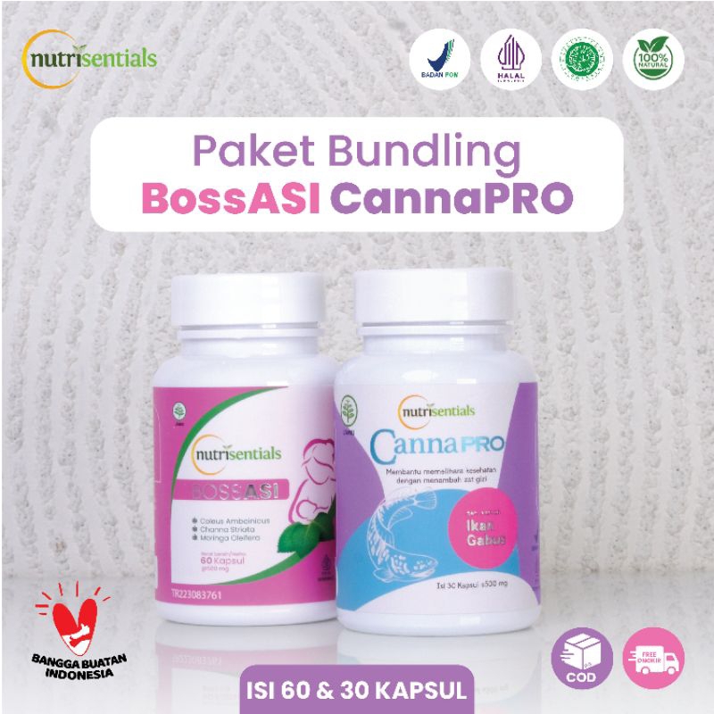 Jual Nutrisentials Bundling Bossasi @60 Kapsul + Cannapro @30 Kapsul | Shopee Indonesia