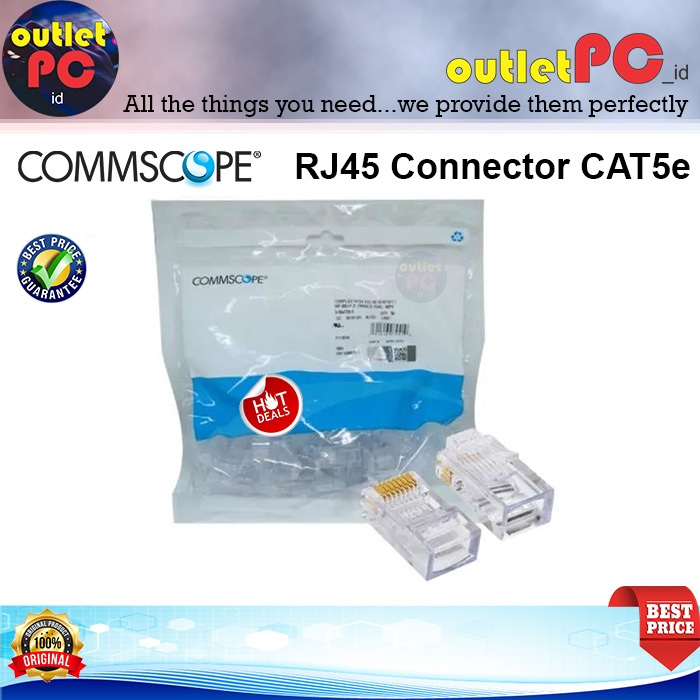 Jual COMMSCOPE CONNECTOR RJ45 CAT5e konektor AMP RJ-45 UTP | Shopee ...