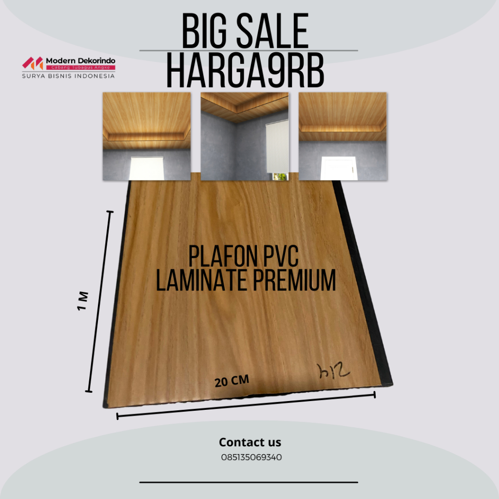 Jual Plafon pvc promo BIG SALE ukuran 95CM TU2T | Shopee Indonesia