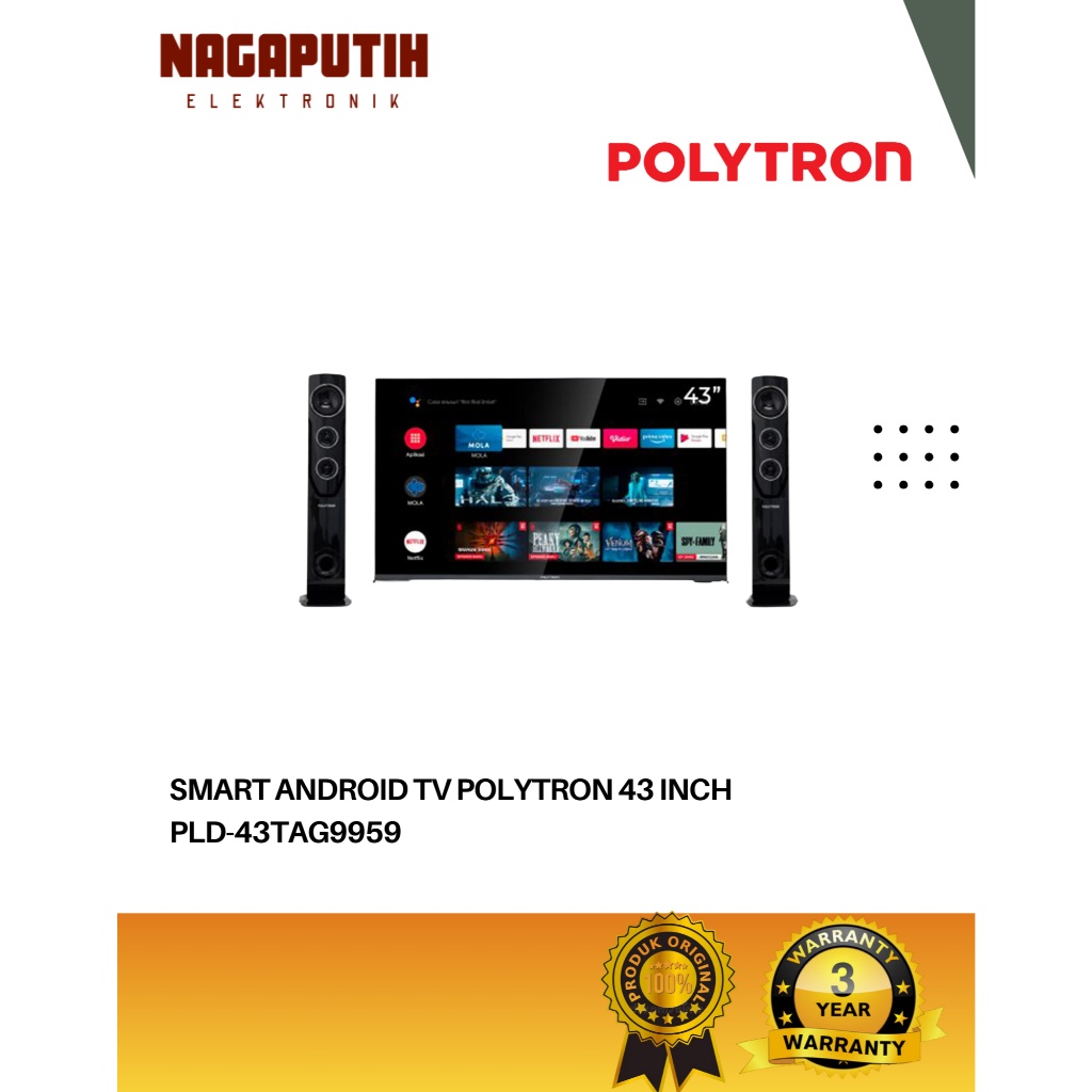Jual Polytron Smart Android Tower Led 43 Inch PLD-43TAG9959 | Shopee ...