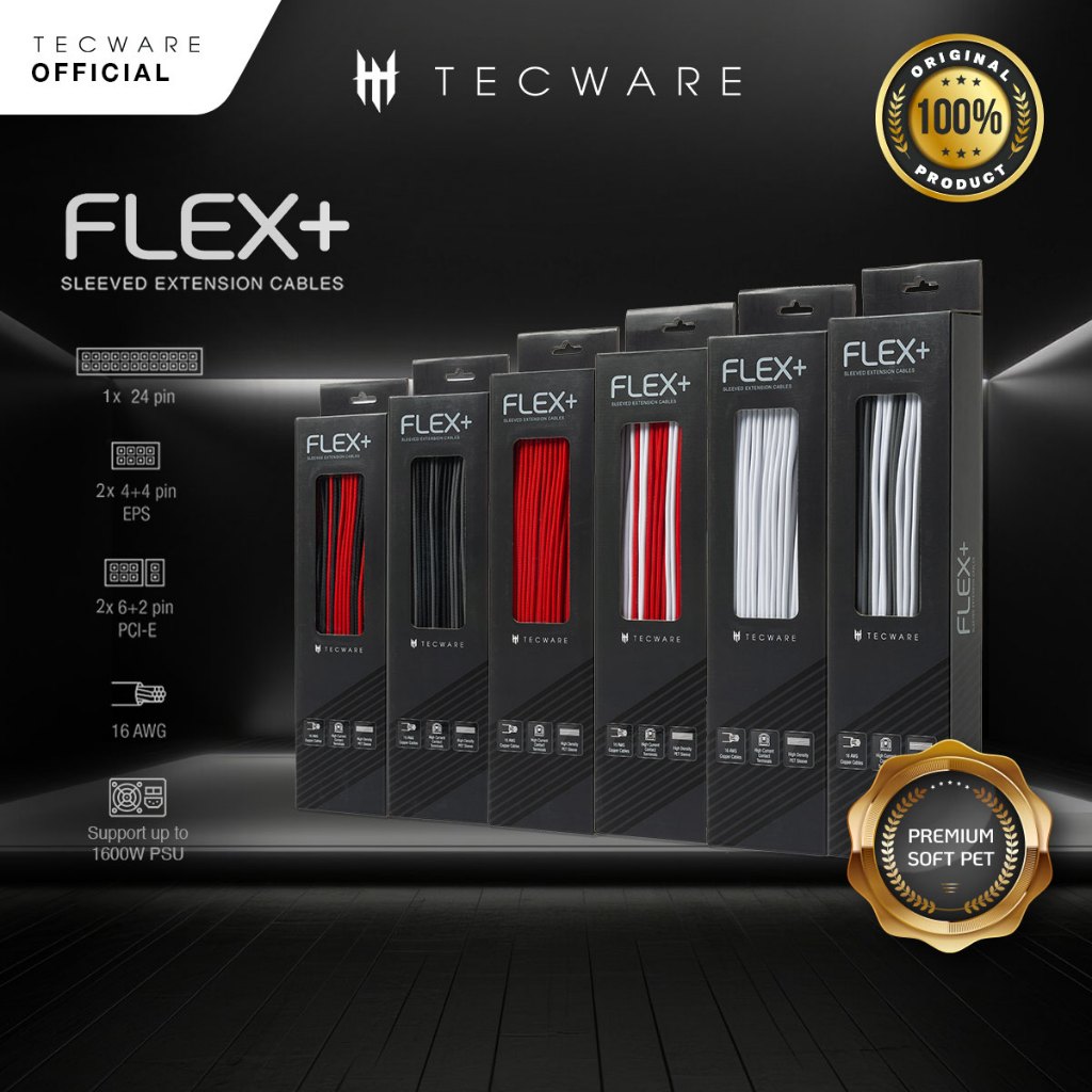 Jual TECWARE FLEX PLUS PSU Extension Set (5Pcs Power Supply Cables ...