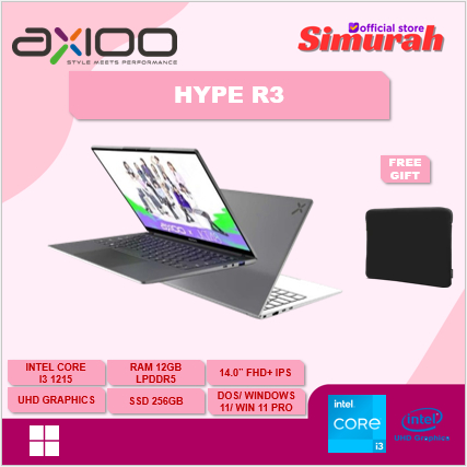 Jual AXIOO HYPE R 3 I3 1215 12GB 256GB WIN 11 PRO 14.0FHD BLK (1KG ...