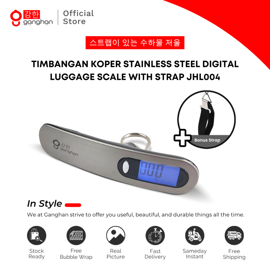 Jual Ganghan Timbangan Koper Stainless Steel Digital Luggage Scale with ...