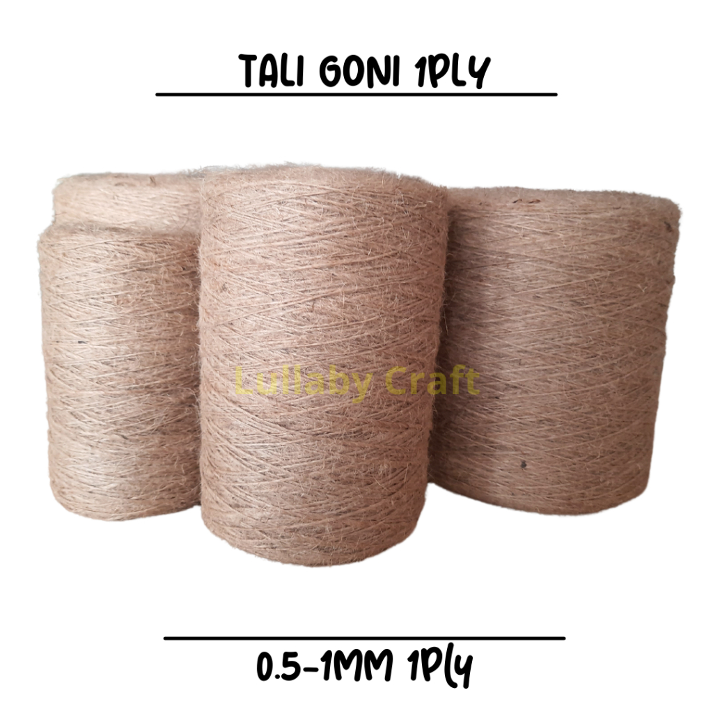 Jual Tali Goni Benang Rami Tali Rami Manila ukuran 1ply 1mm 1000 meter ...
