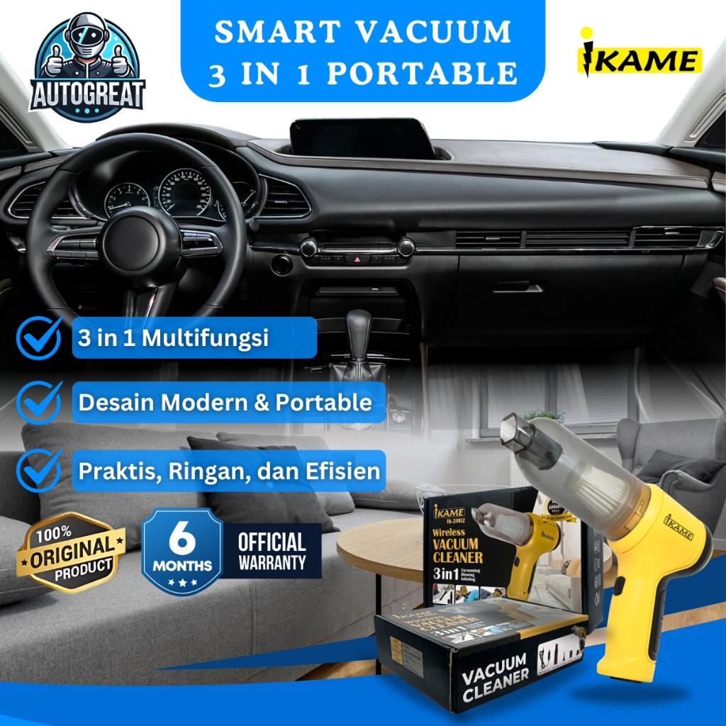 Jual Smart Vacuum 3 in 1 Mini Portable "IKAME" / Mini Compact Vacuum ...