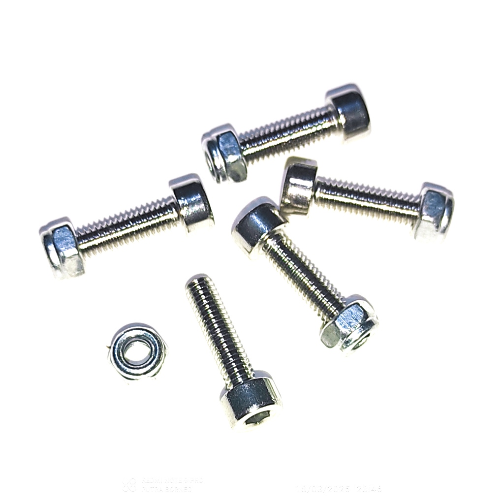 Jual M3 M4 SS304 Hexagonal Head Screw | Grade Super| hex socket l Lock ...