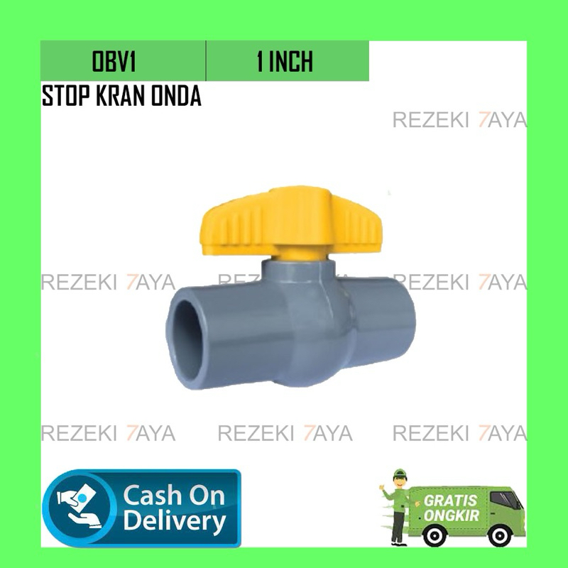 Jual STOP KRAN ONDA 1 INCH / BALL VALVE KRAN AIR PVC ONDA 1 INCH ...