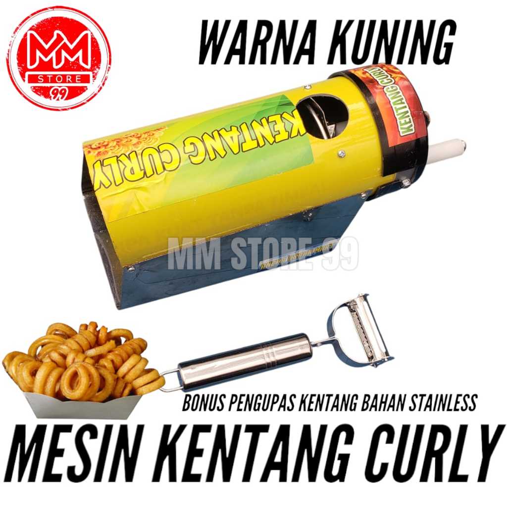 Jual Mesin Kentang Curly Warna Kuning - Ukuran Model Tabung 3 Inch dan ...