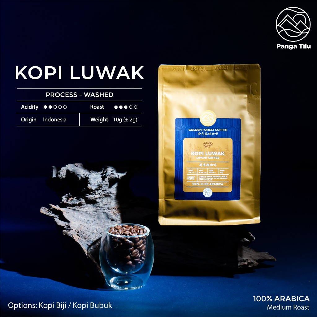 Jual Kopi Panga Tilu Kopi LUWAK Roasted Coffee Beans | Biji Kopi ...