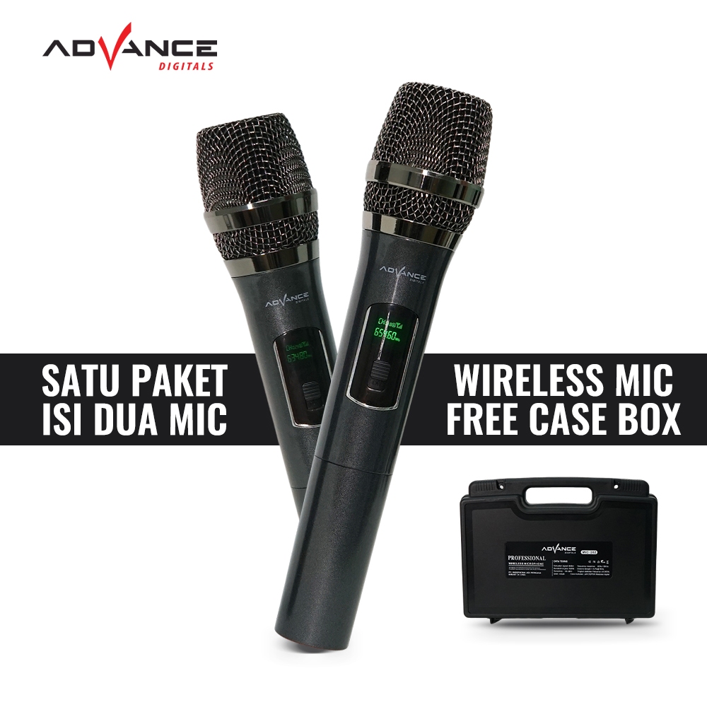 Jual Advance MIC-202 Profesional Wireless 2 Microphone Karaoke Dua ...