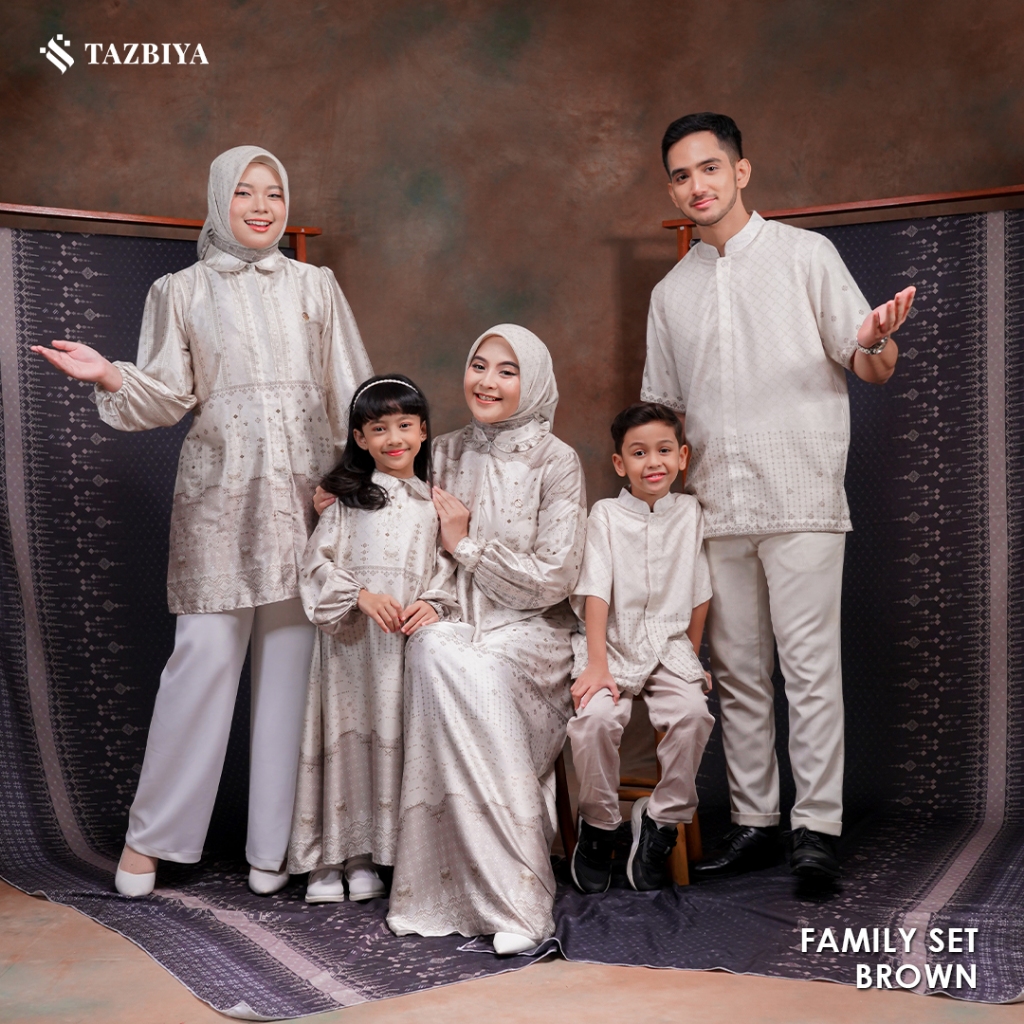 Jual [Ready Stock] TAZBIYA - Sarimbit Motif Keluarga (Gamis Sarimbit ...