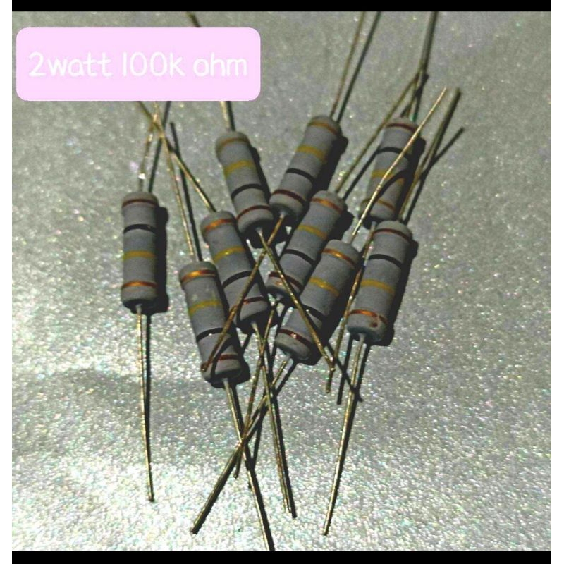 Jual 10BUAH RESISTOR 2WATT 100K OHM 2 WATT 100K OHM 2W 100KOHM | Shopee Indonesia