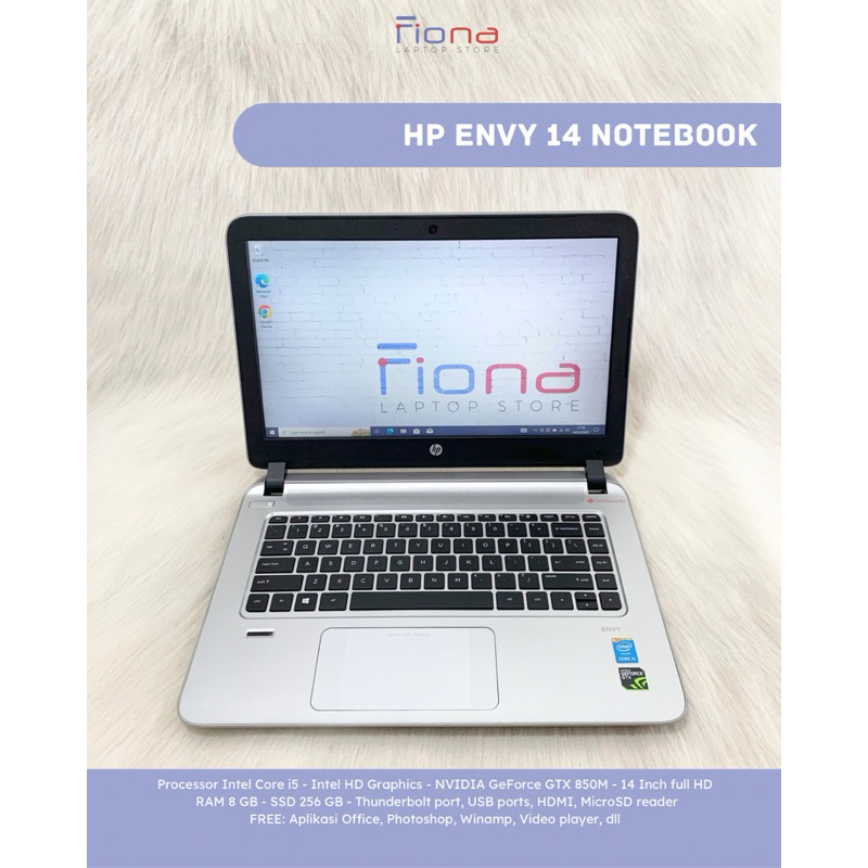 Jual Laptop HP Envy 14 Notebook Intel Core i5 Gen 4th Ram 8Gb Ssd 256Gb ...