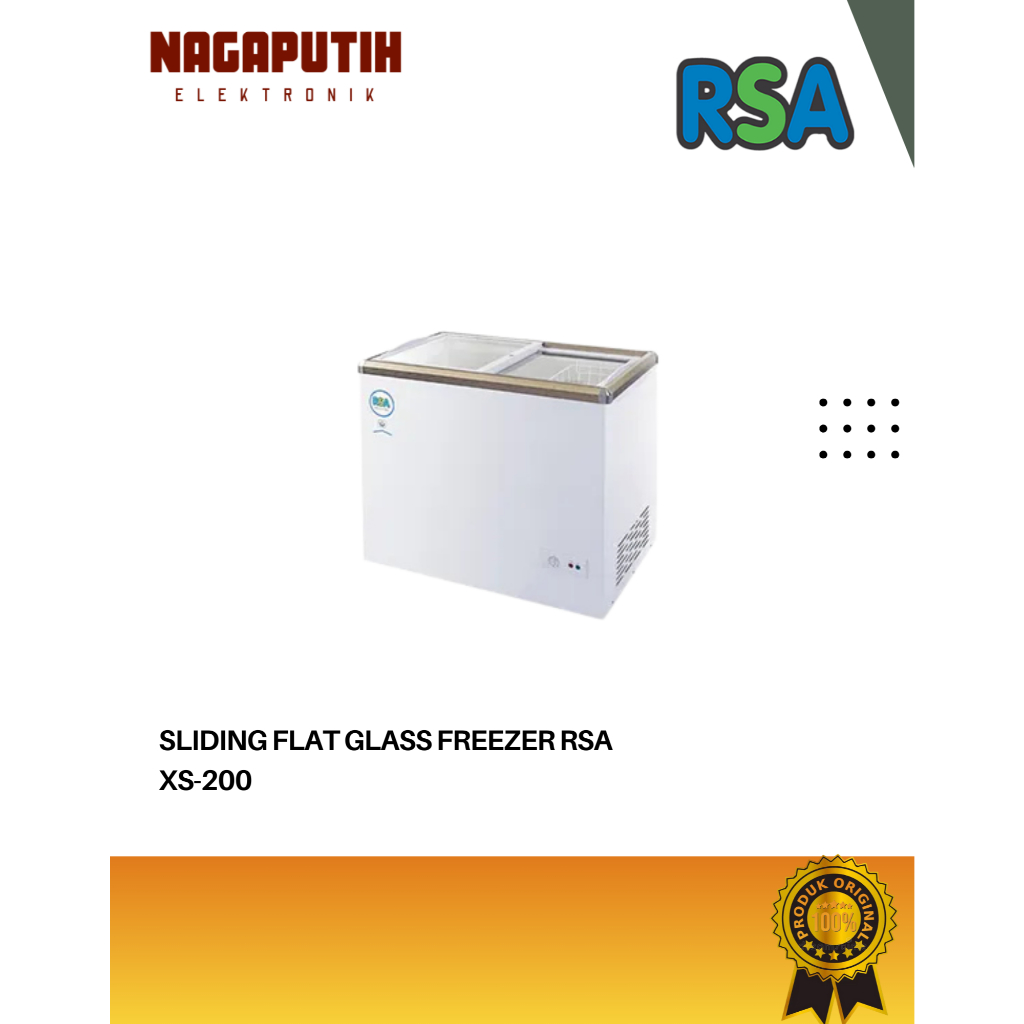 Jual RSA CHEST FREEZER BOX XS-200 KACA | Shopee Indonesia