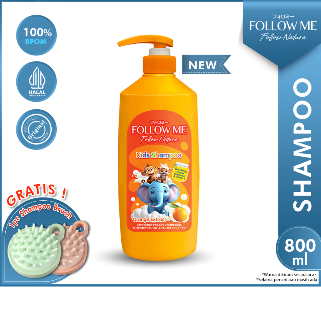 Jual Follow Me Follow Nature - Kids Shampoo - Orange Extract - 800Ml ...