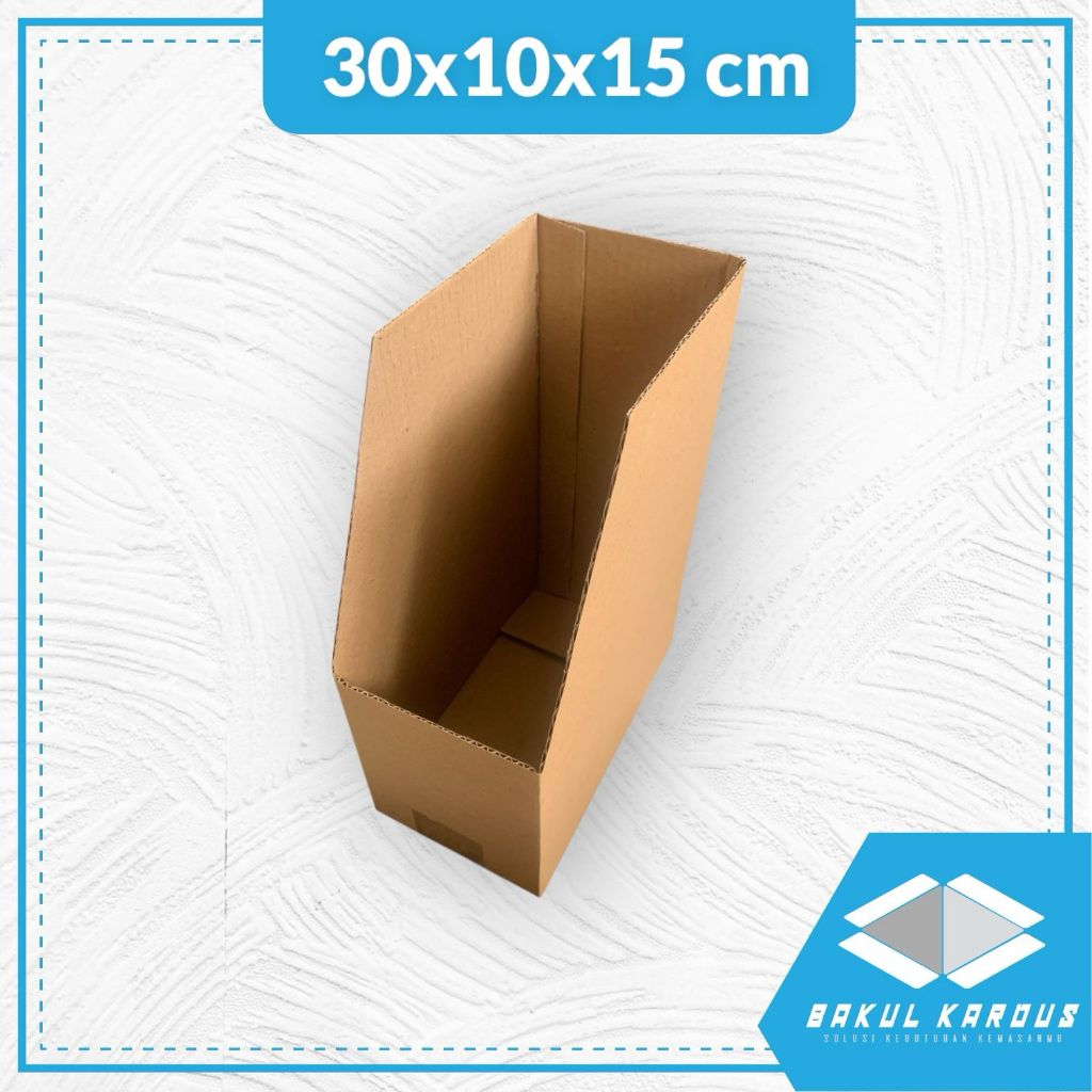 Jual kardus model bin box file ukuran 30x10x15 cm - partisi rak barang ...