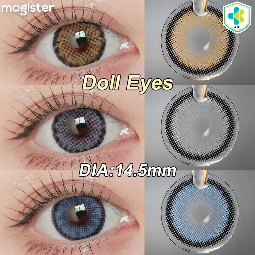 Jual (Candy Brown Normal) Magister softlens grey Sepasang lensa kontak ...