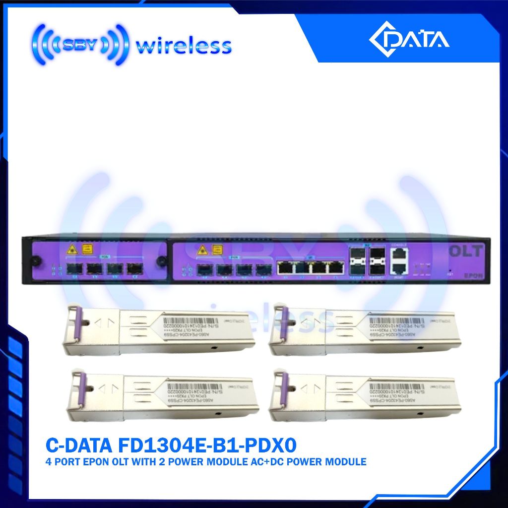 Jual Paket C-data FD1304E-B1 OLT EPON With SFP PX20+++ 9DB CDATA (OLT 4 ...