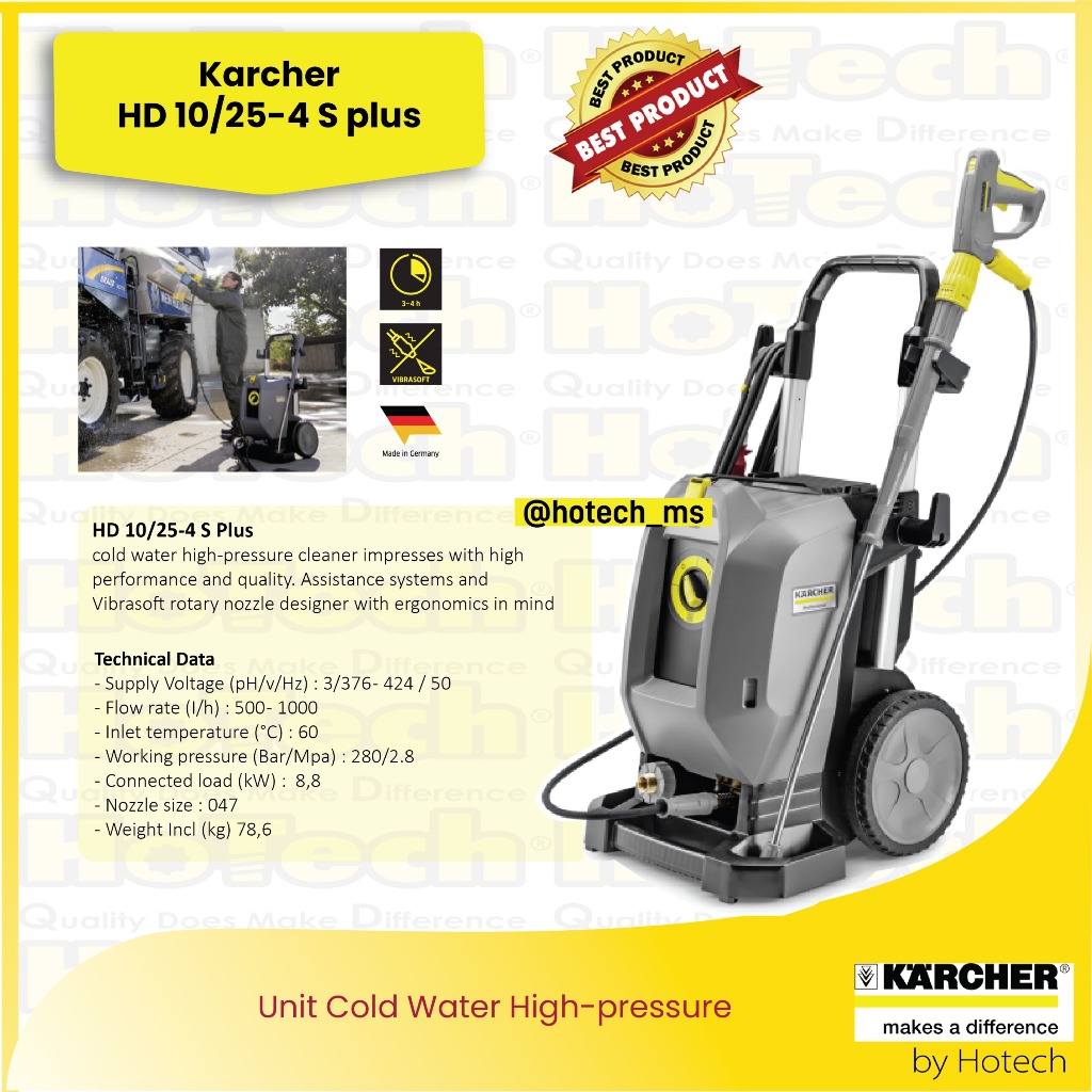 Jual Karcher Professional Model HD 10/25-4 S plus Cold Water Pressure Cleaner | High Pressure ...