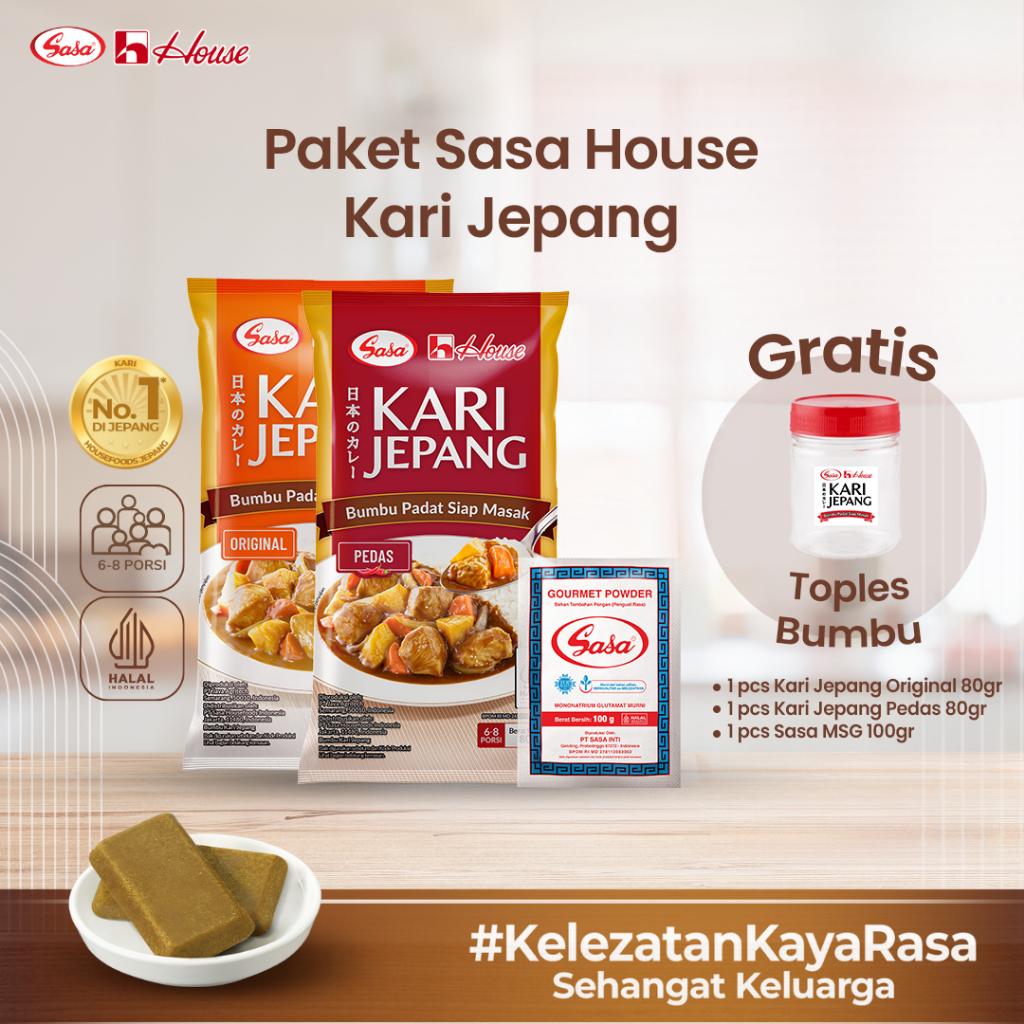 Jual Paket SASA HOUSE KARI JEPANG Free Topless Bumbu 200ml | Shopee Indonesia