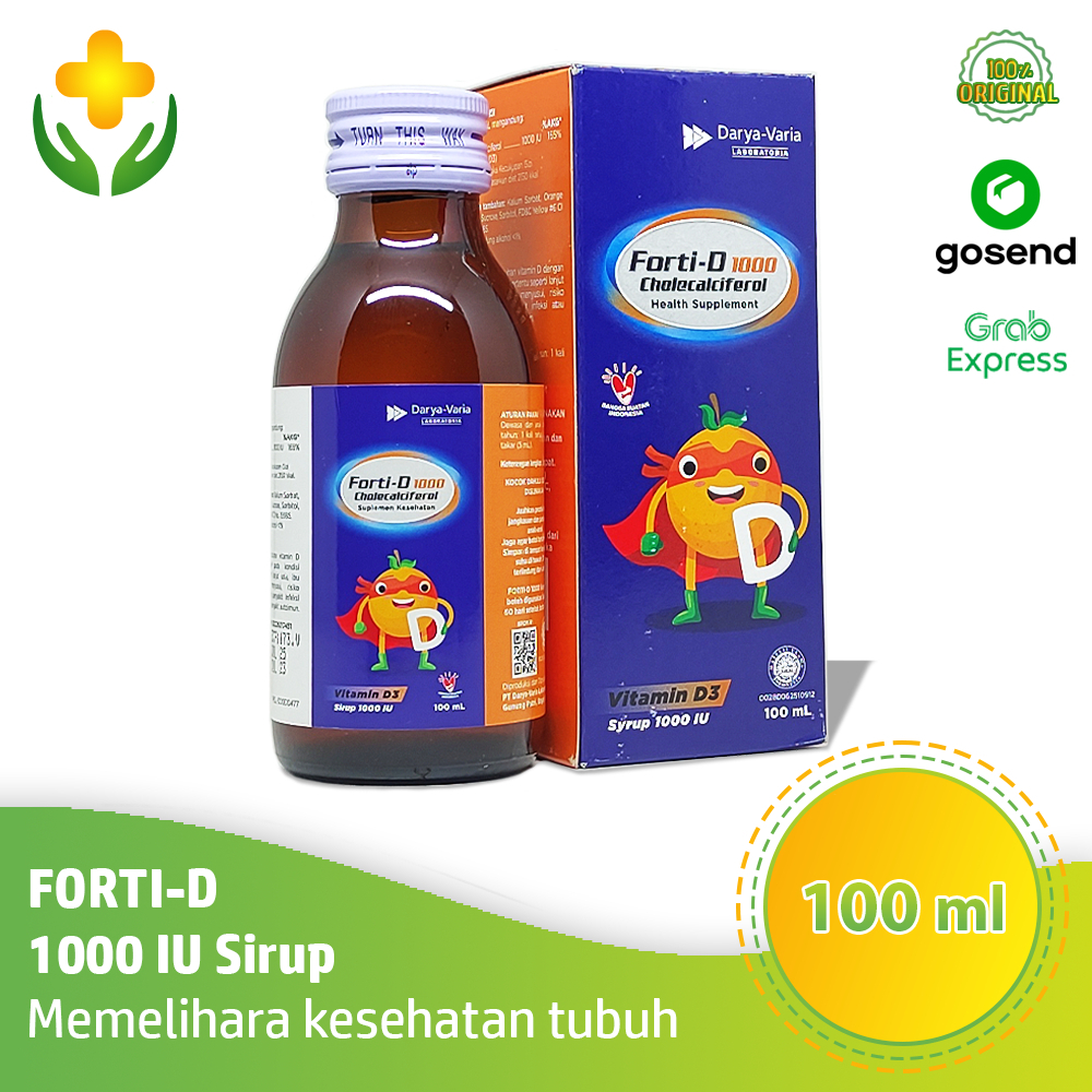 Jual Forti D 1000 IU Sirup 100 ml Vitamin D3 1000 IU Daya Tahan Tubuh ...
