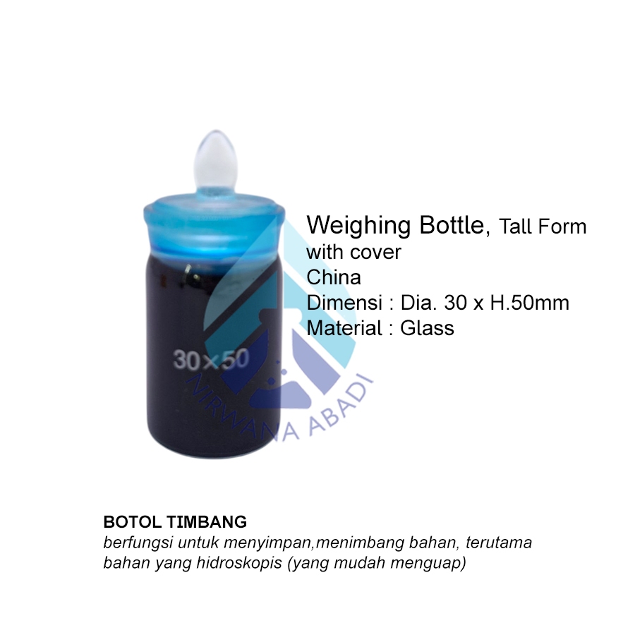Jual Botol Timbang Tinggi 30 x 50 , Weighing Bottle Tall Form RRC ...