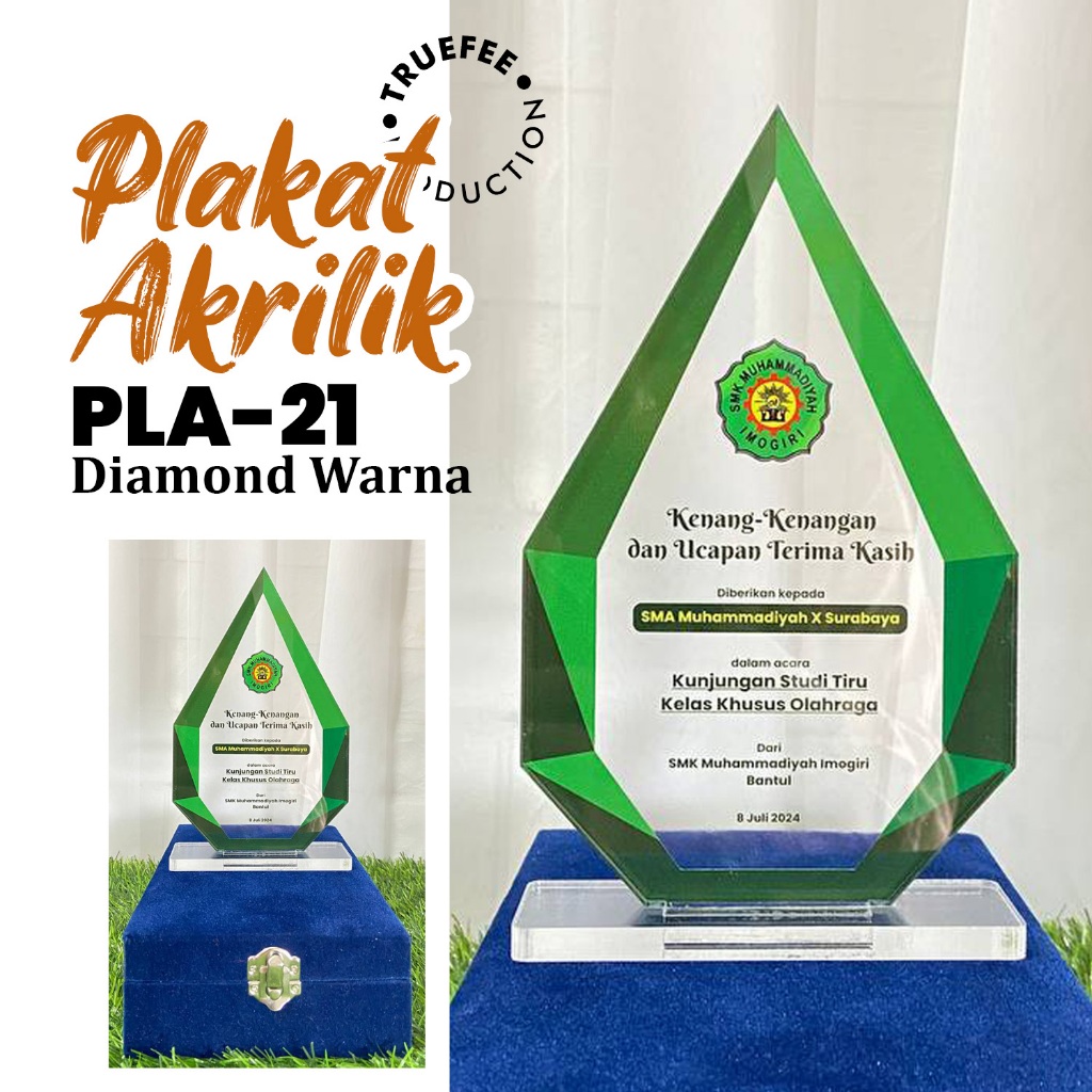 Jual PLAKAT AKRILIK BENING PLA-21 DIAMOND WARNA CUSTOM TULISAN TINGGI ...