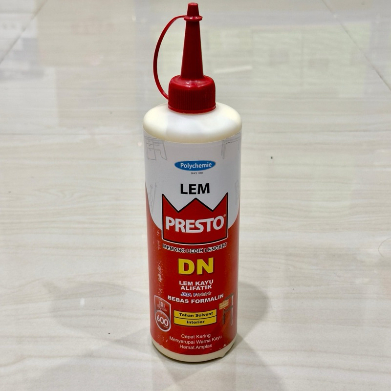 Jual lem KAYU / lem keramik / lem HPL / lem PRESTO DN botol MERAH 600ml ...